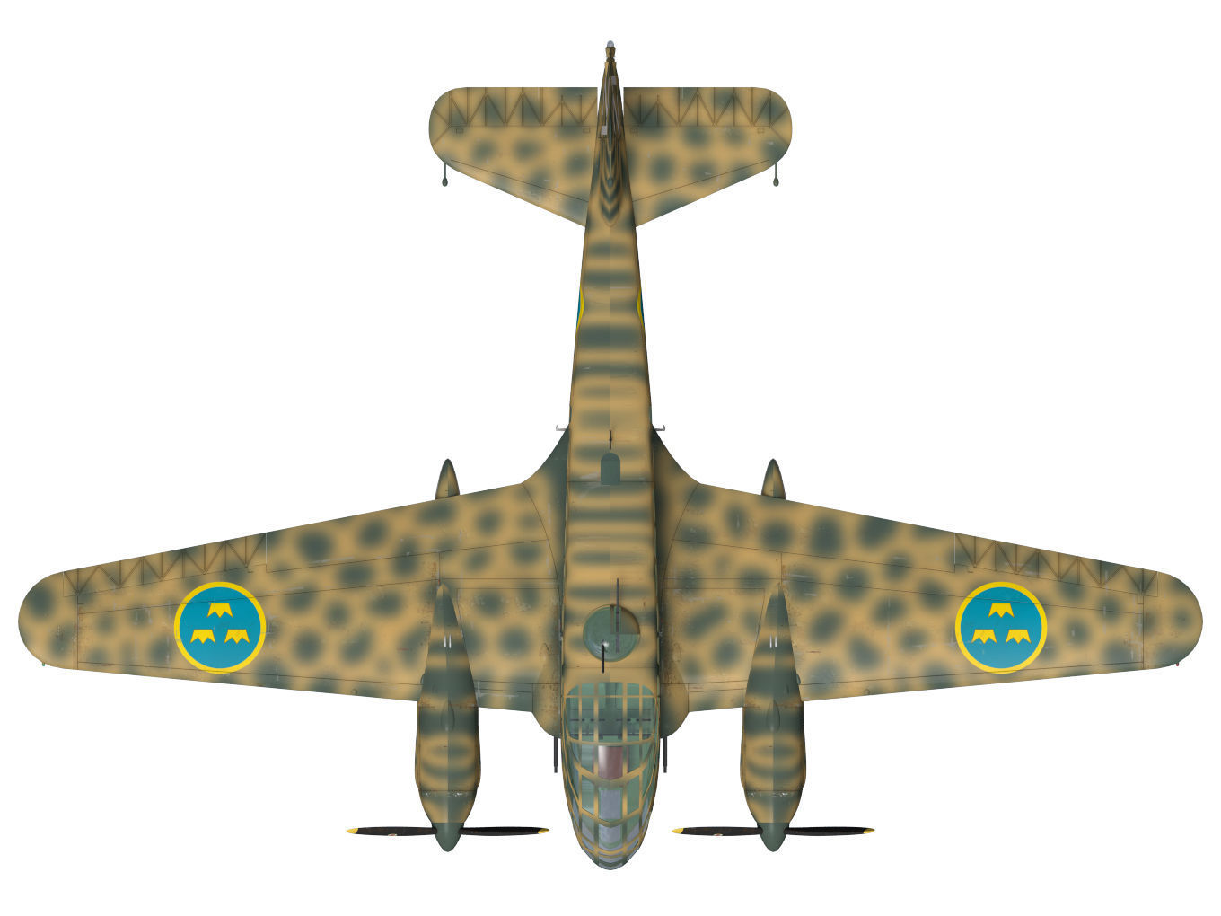 Caproni Ca313 3D model | CGTrader