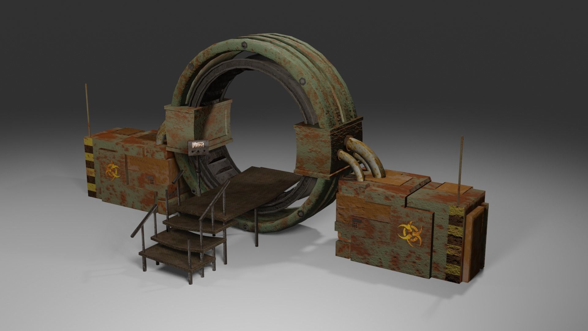 Realistic Old Rusty Portal 3D model | CGTrader