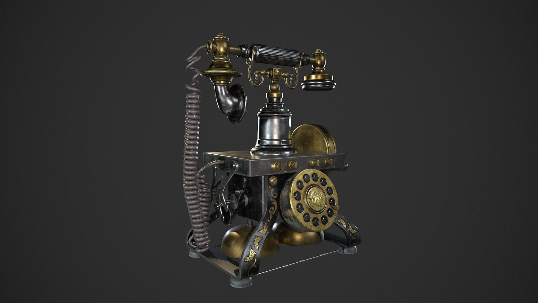 Texture Vintage Phone VR / AR / low-poly | CGTrader