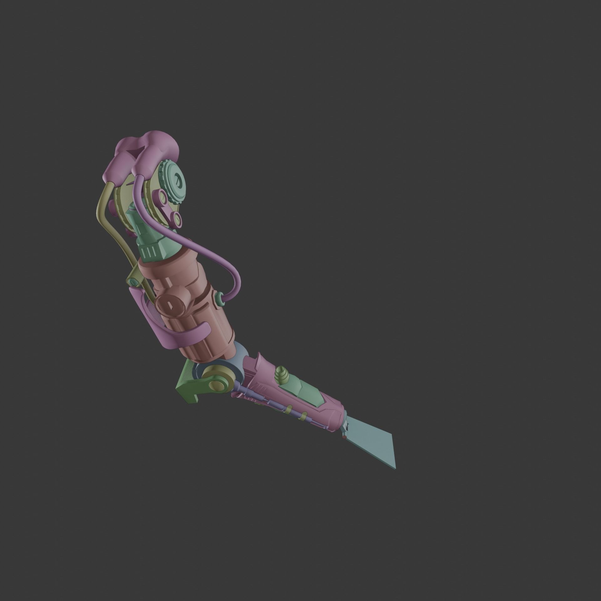 mecha arm free 3D model animated rigged | CGTrader