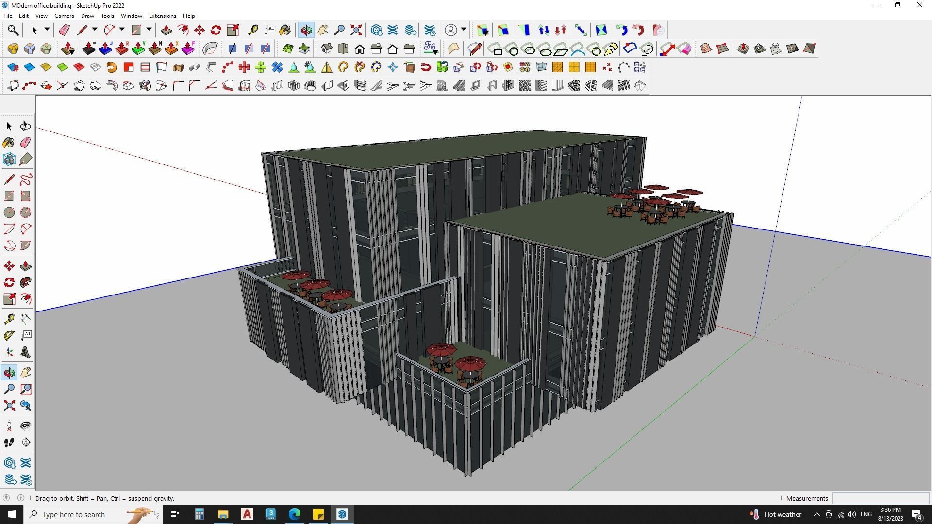 Corporate office glass building 3d model 3D model | CGTrader