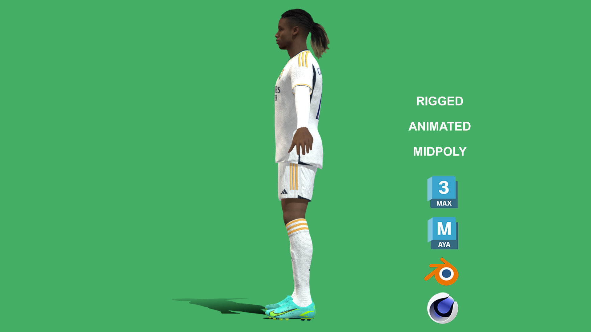 3D Rigged Eduardo Camavinga Real Madrid 2024 3D model animated rigged ...