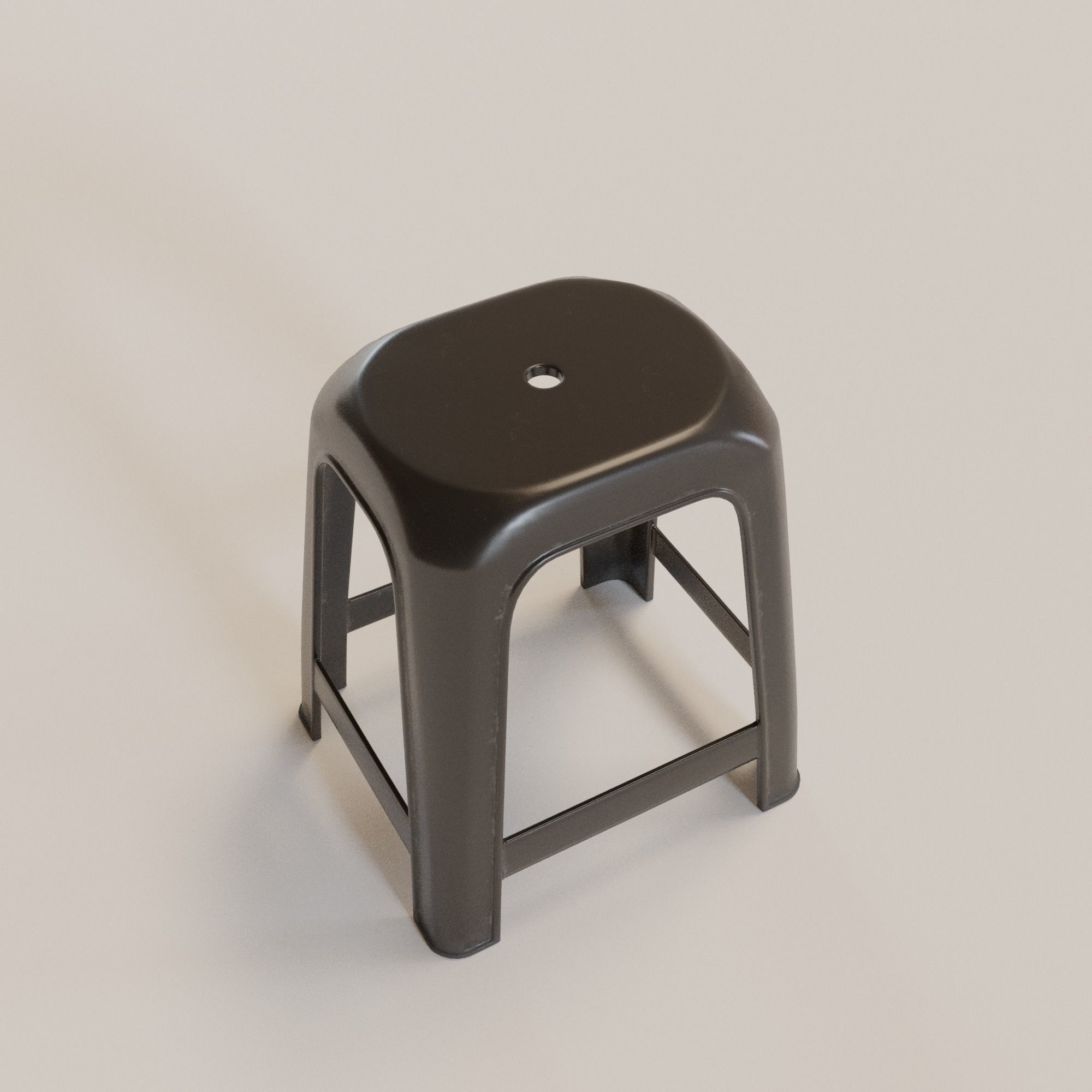 3D model Stackable Plastic Stool VR / AR / low-poly | CGTrader