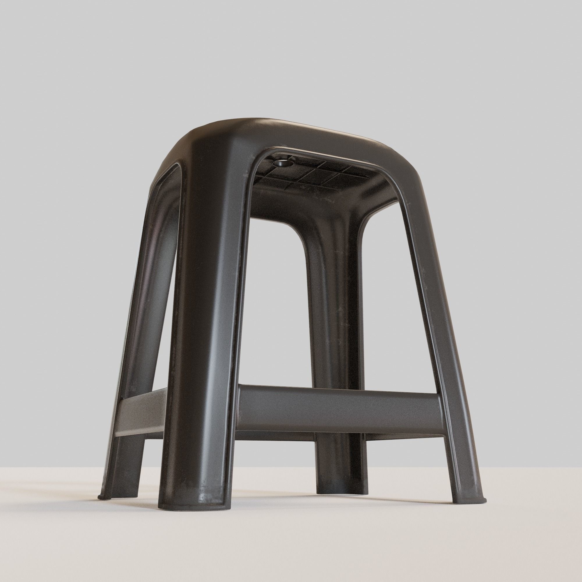 3D model Stackable Plastic Stool VR / AR / low-poly | CGTrader