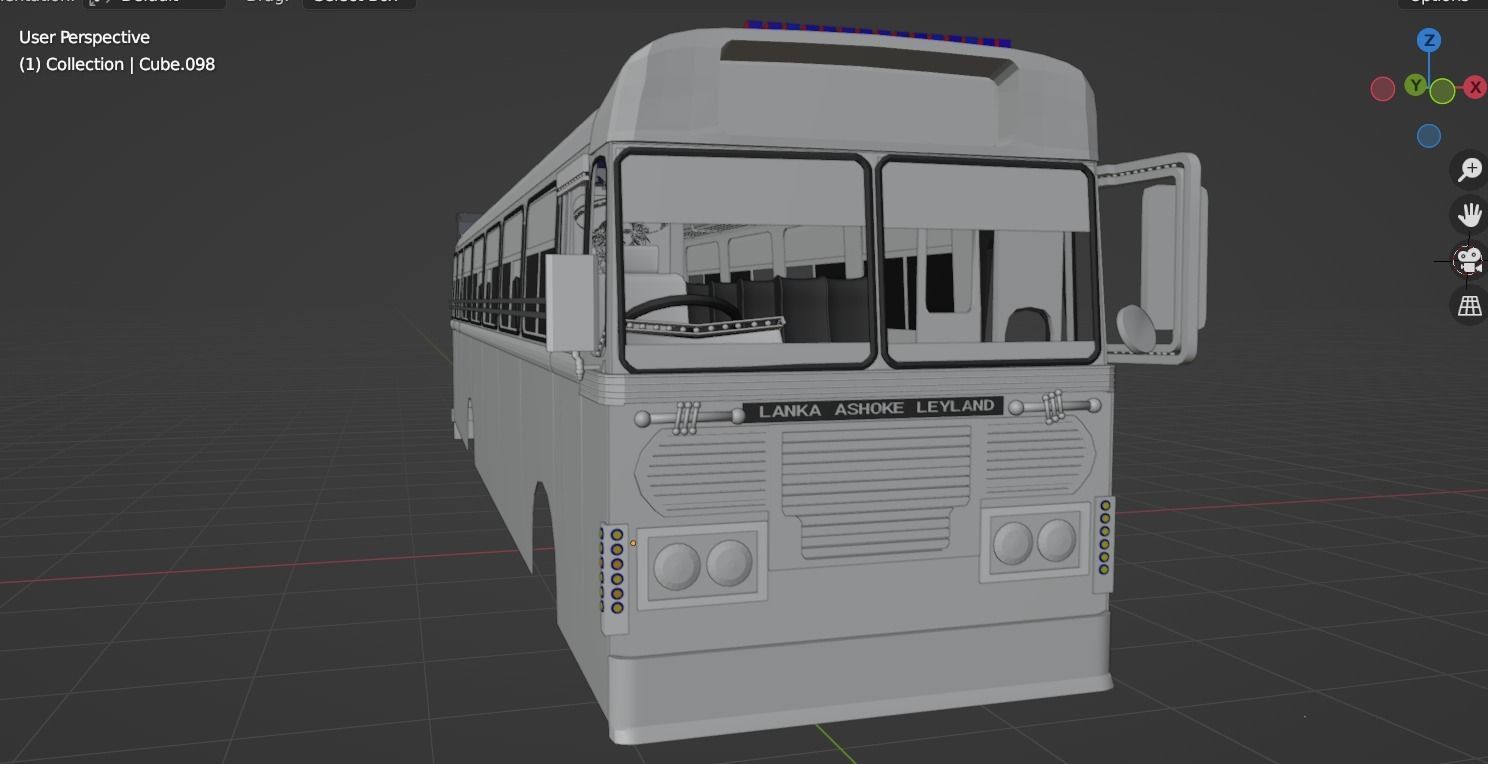 LANKA Ashok Leyland Viking Bus 3D model 3D model | CGTrader