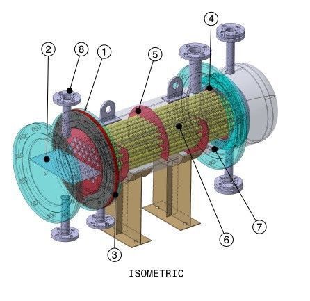 Floating Head Type Heat Exchanger 3D model | CGTrader