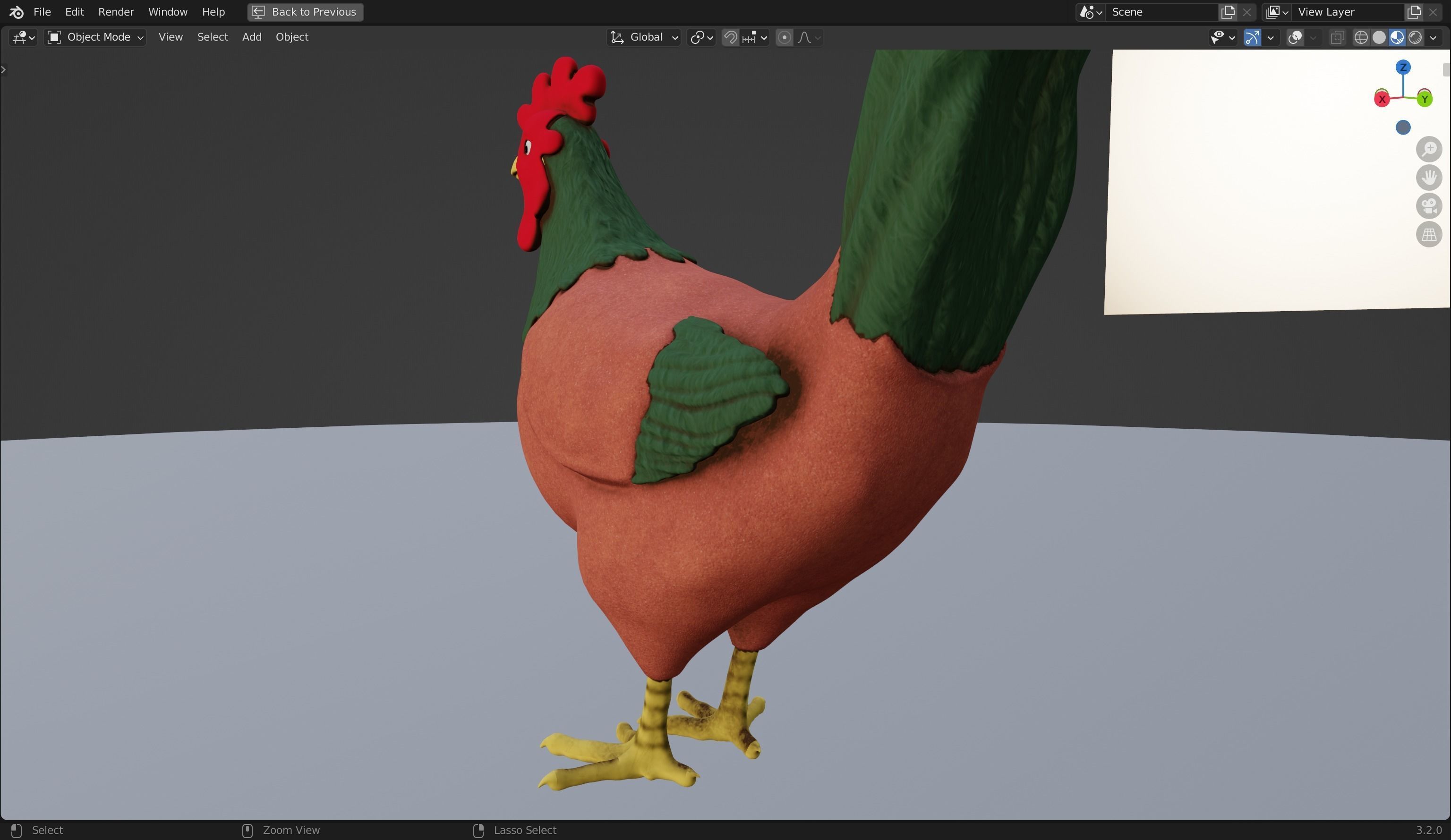 3D model Rooster 3D Model Cartoon Style Print Ready 3D model VR / AR / low-poly | CGTrader