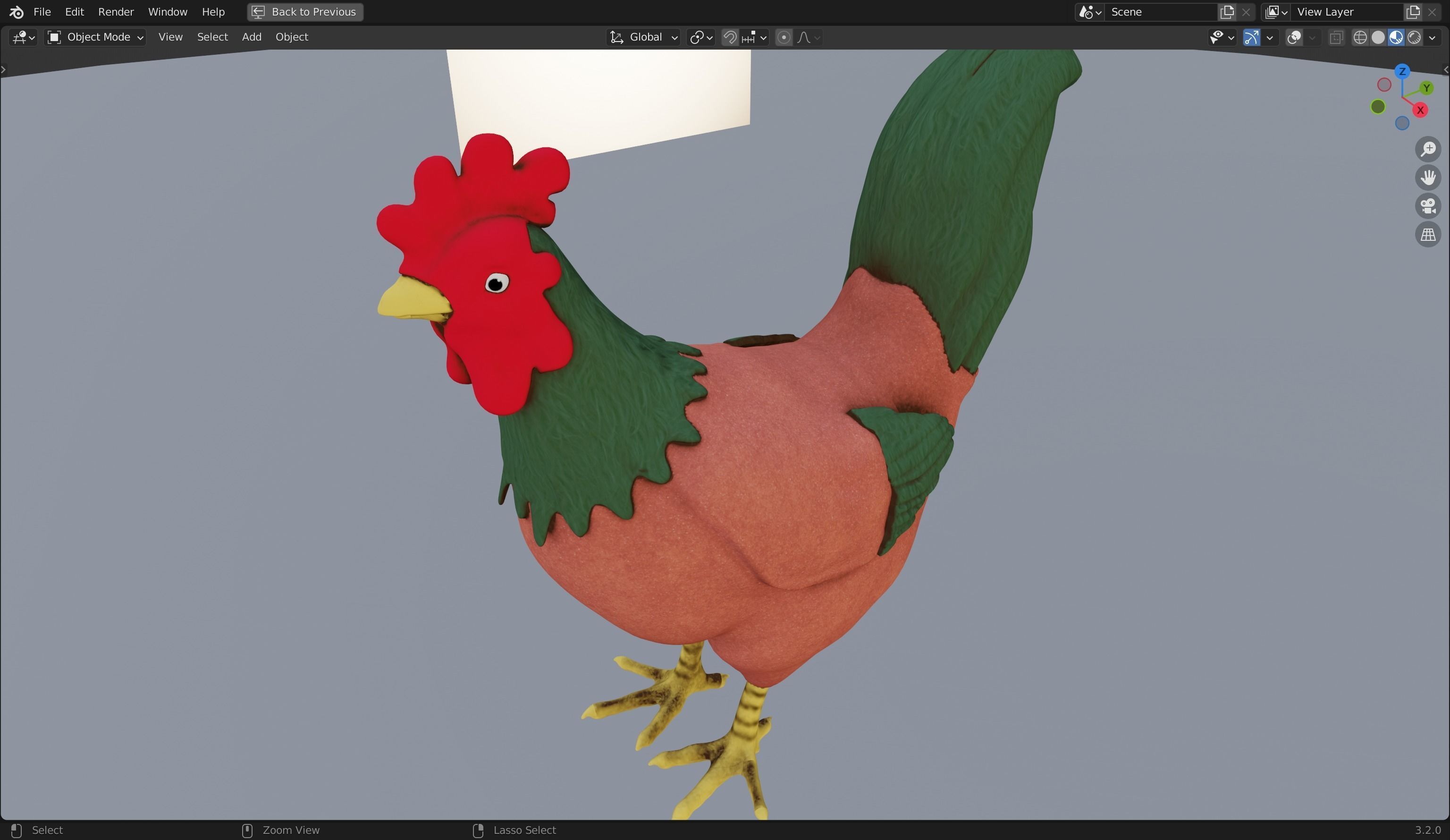 3D model Rooster 3D Model Cartoon Style Print Ready 3D model VR / AR / low-poly | CGTrader