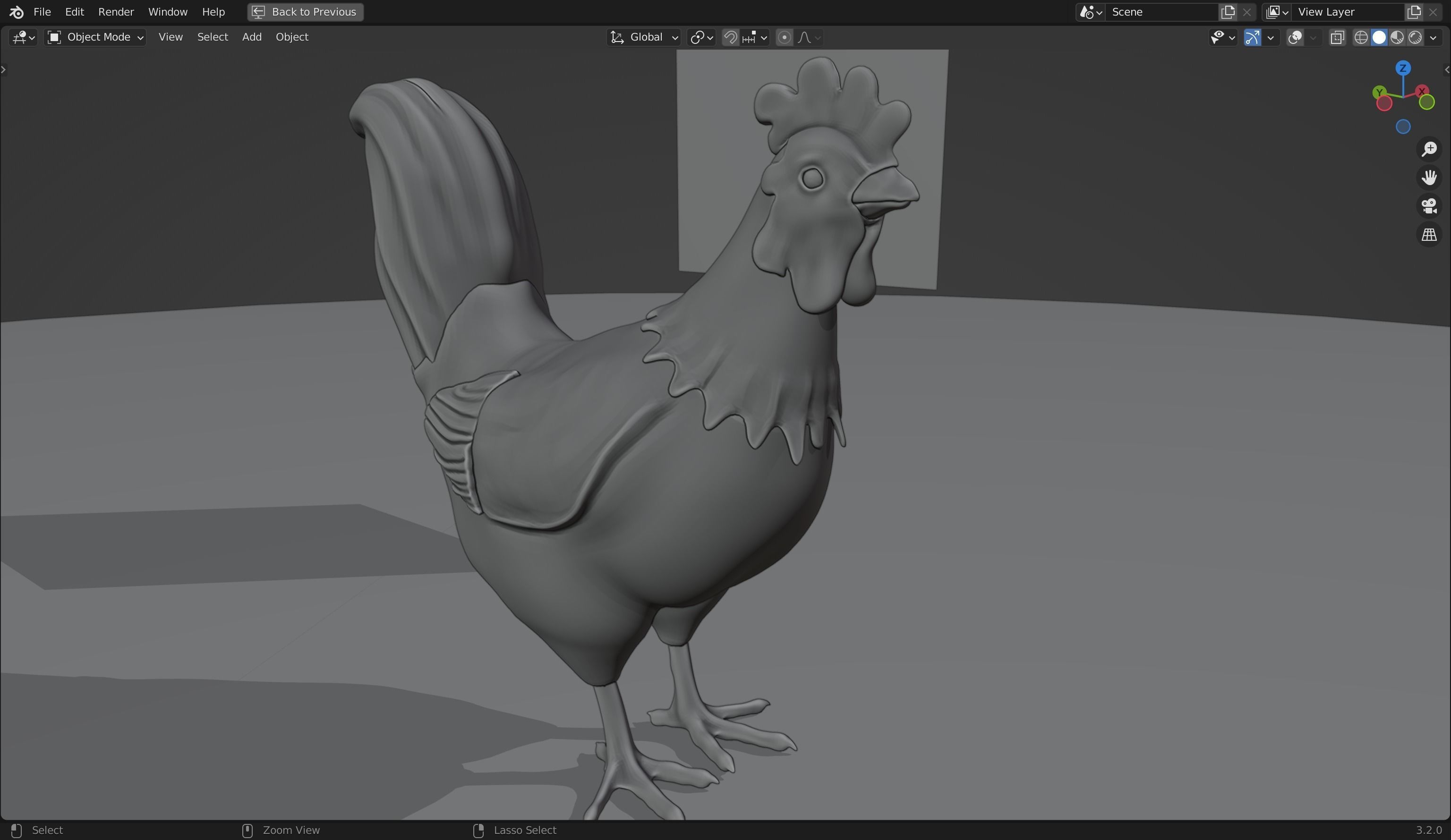 3D model Rooster 3D Model Cartoon Style Print Ready 3D model VR / AR ...