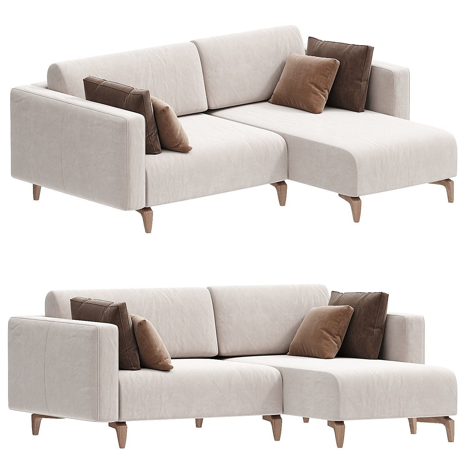Corner sofa Lieri Barhat Beige 3d model 3D model | CGTrader