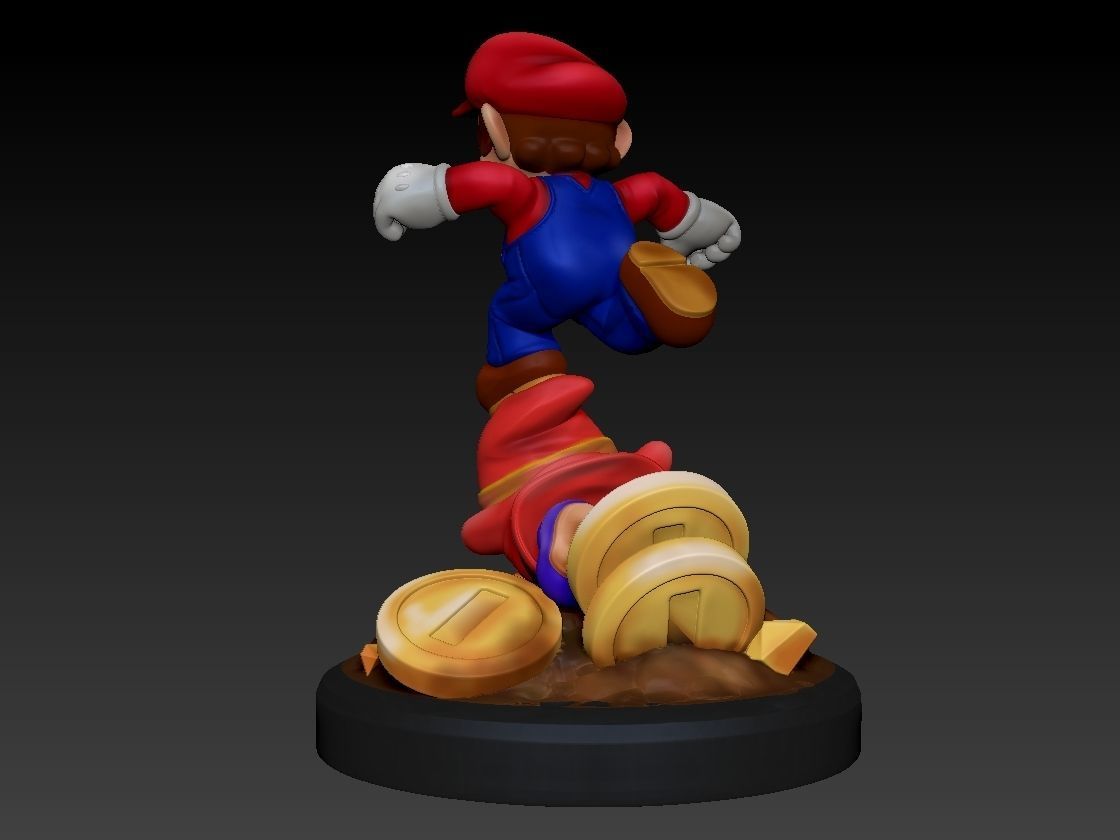 MARIO HITTING SHY GUY - SUPER MARIO FAN ART FIGURE 3D model 3D printable | CGTrader