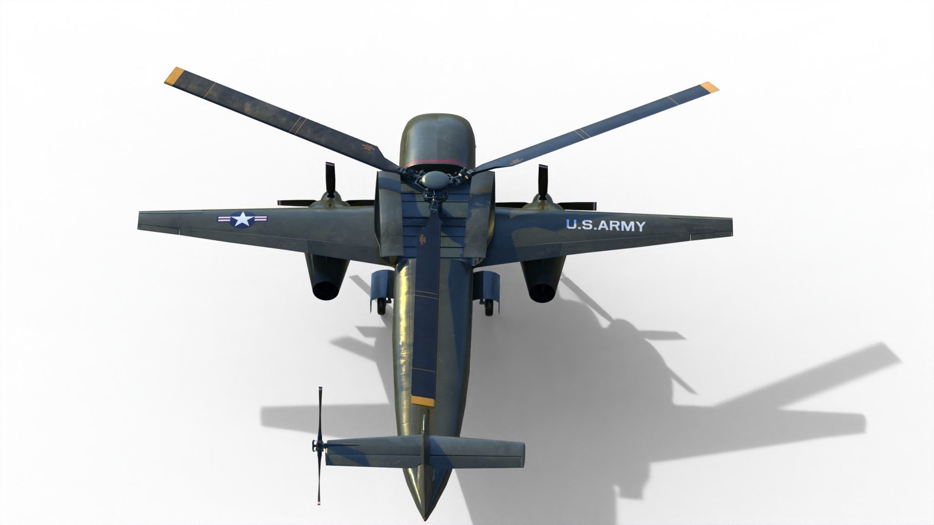 Lockheed CL-945 stowed rotor aircraft CARR 3D model | CGTrader