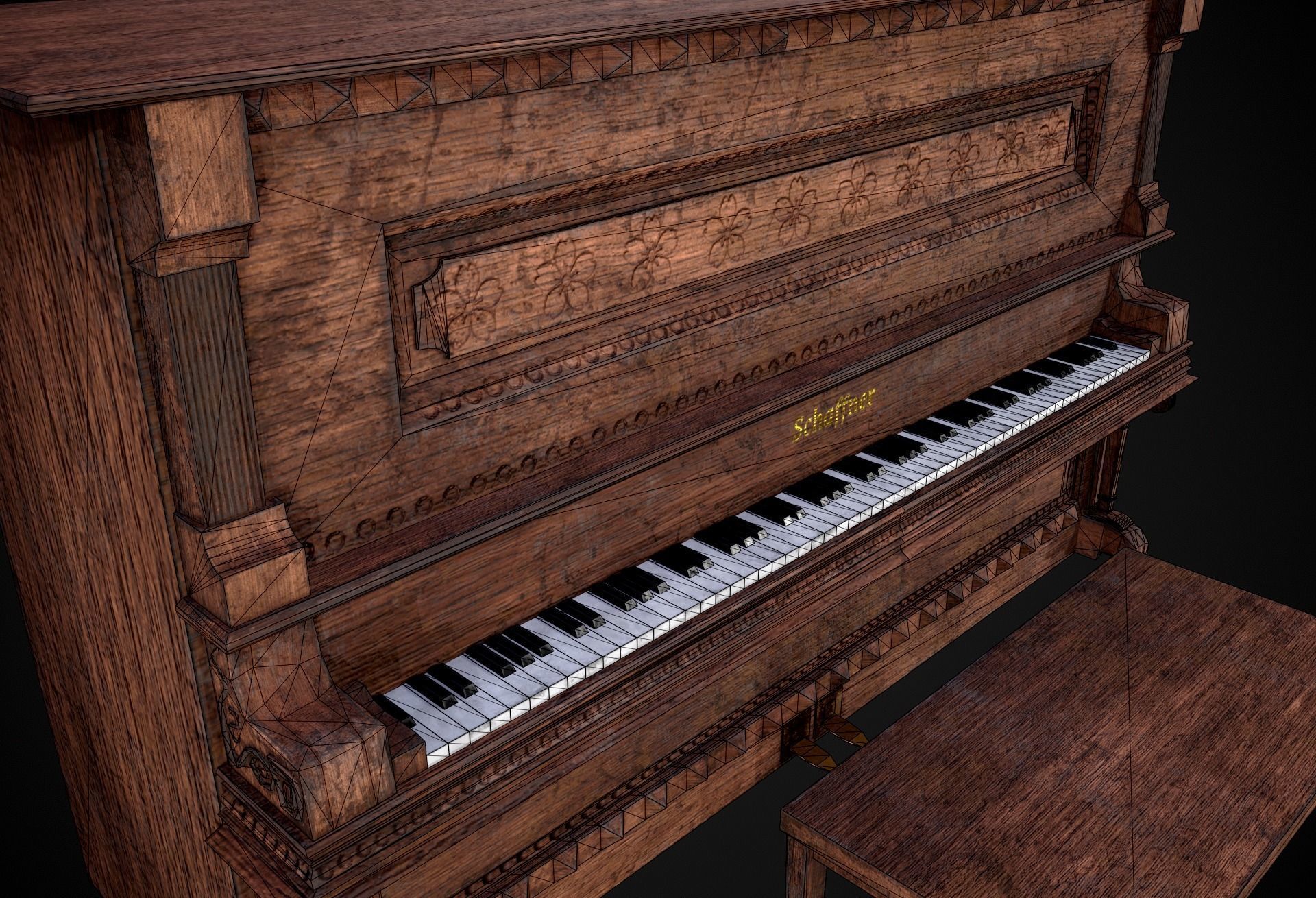 3D model Game Ready Piano VR / AR / low-poly | CGTrader