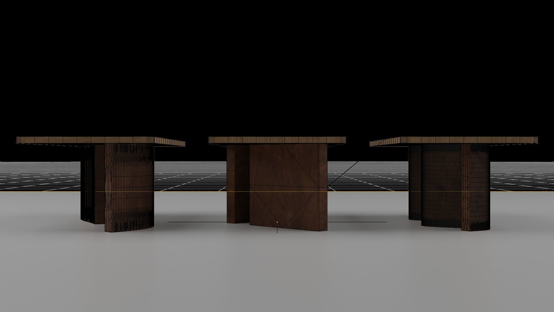 Organic Pattern Three Dining tables 3D model | CGTrader