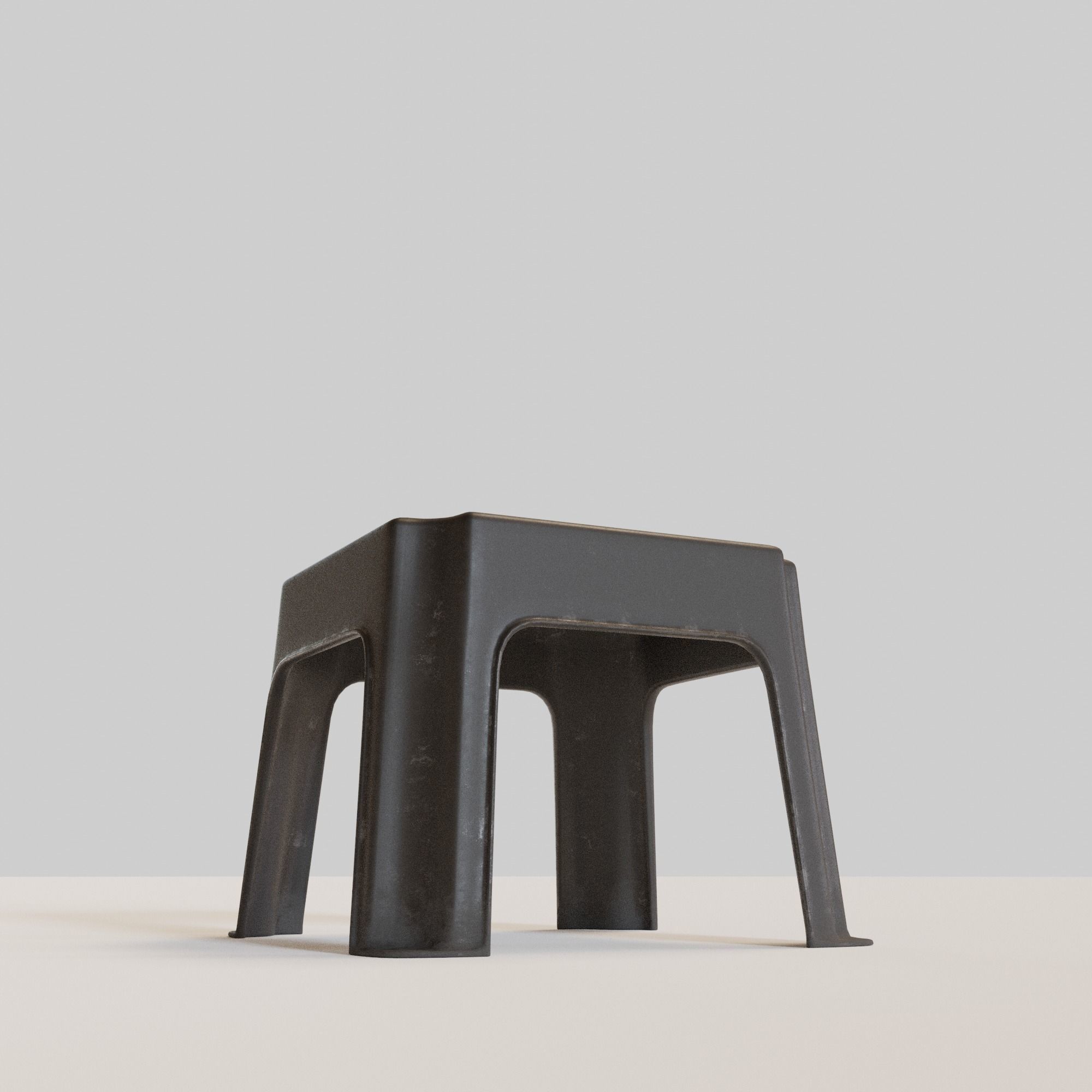 3D model Stackable Small Plastic Stool VR / AR / low-poly | CGTrader