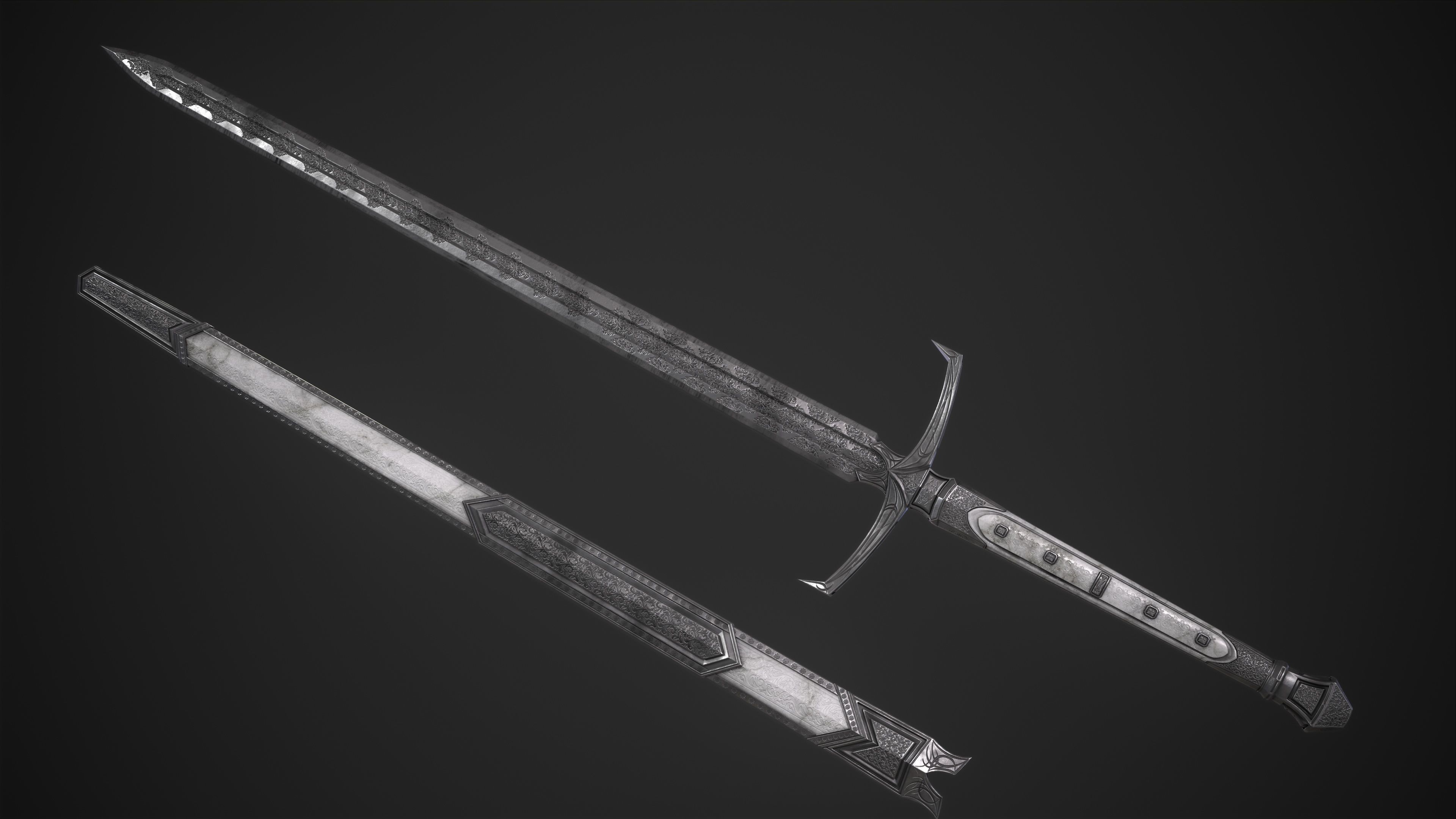3D model Sword Melee Weapon VR / AR / low-poly | CGTrader