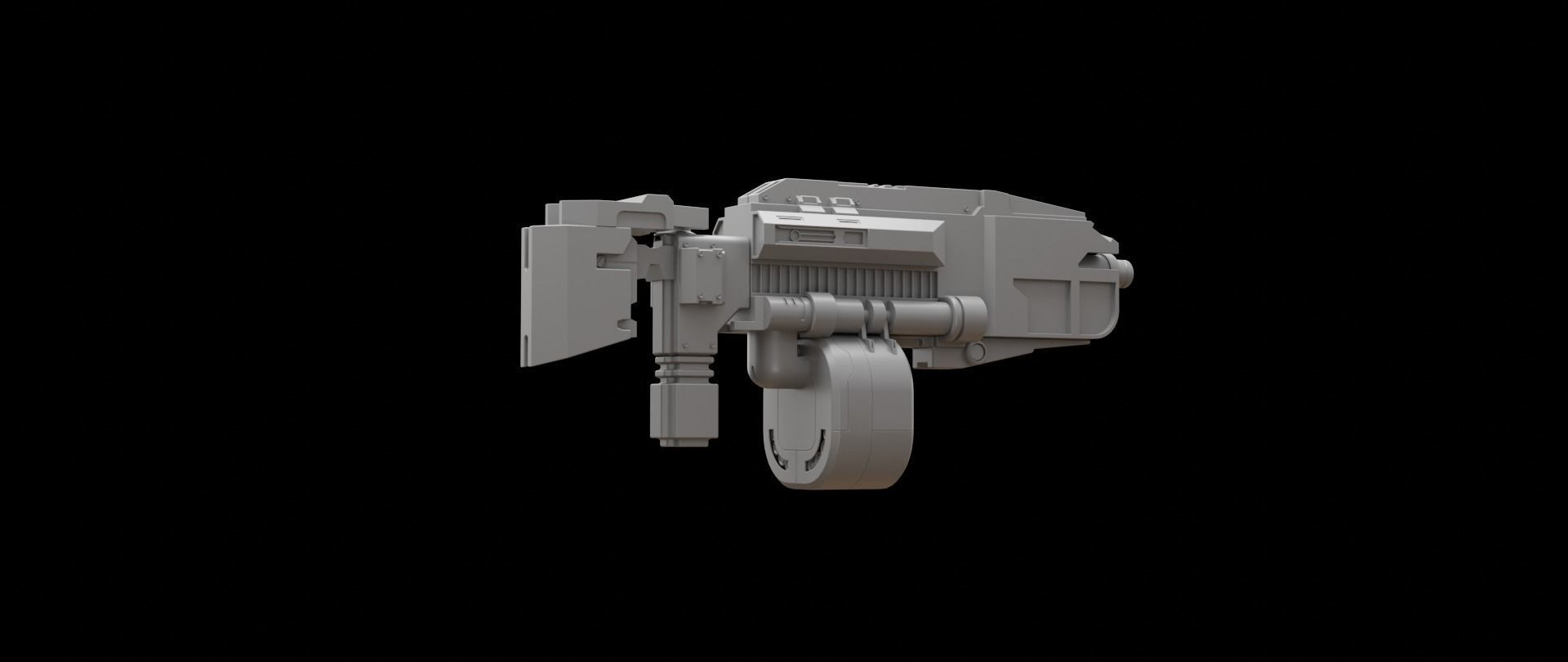 Mecha hard surface submachine gun 3D model | CGTrader