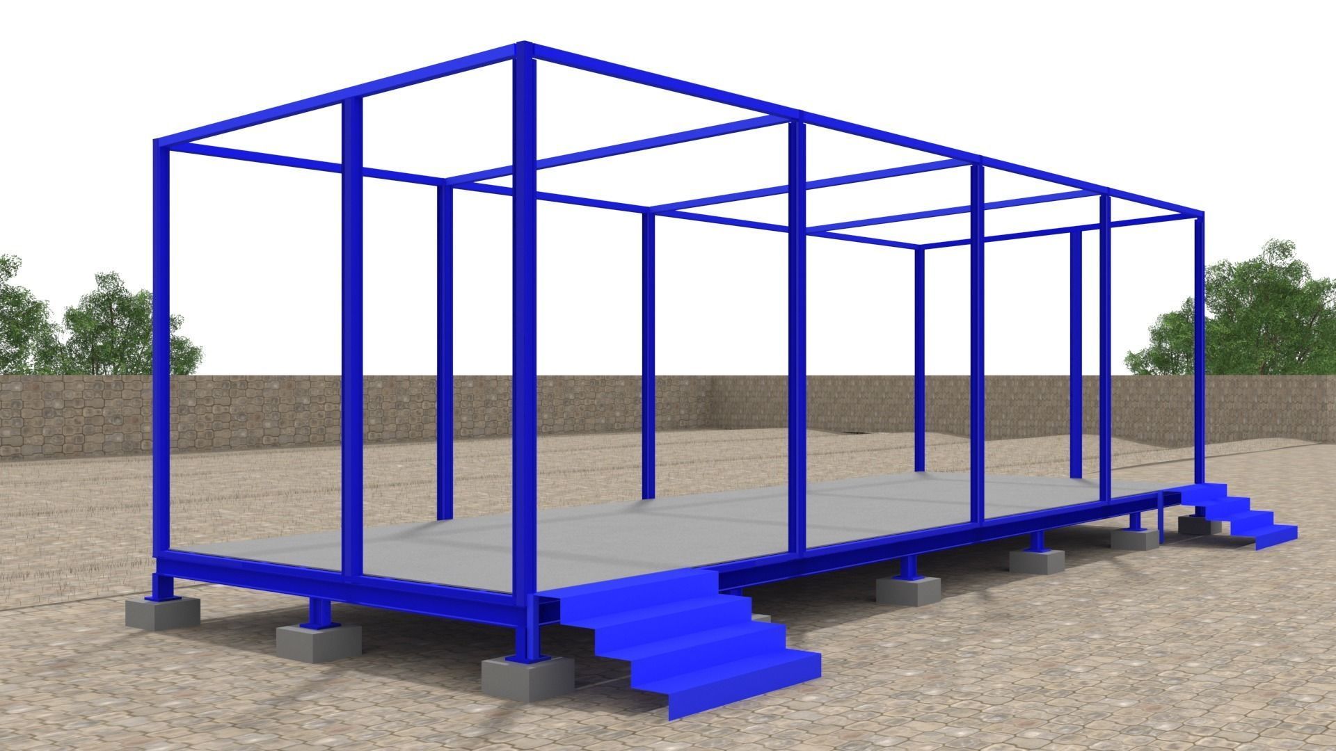 Prefabricated sandwich panel cabins 3D model | CGTrader