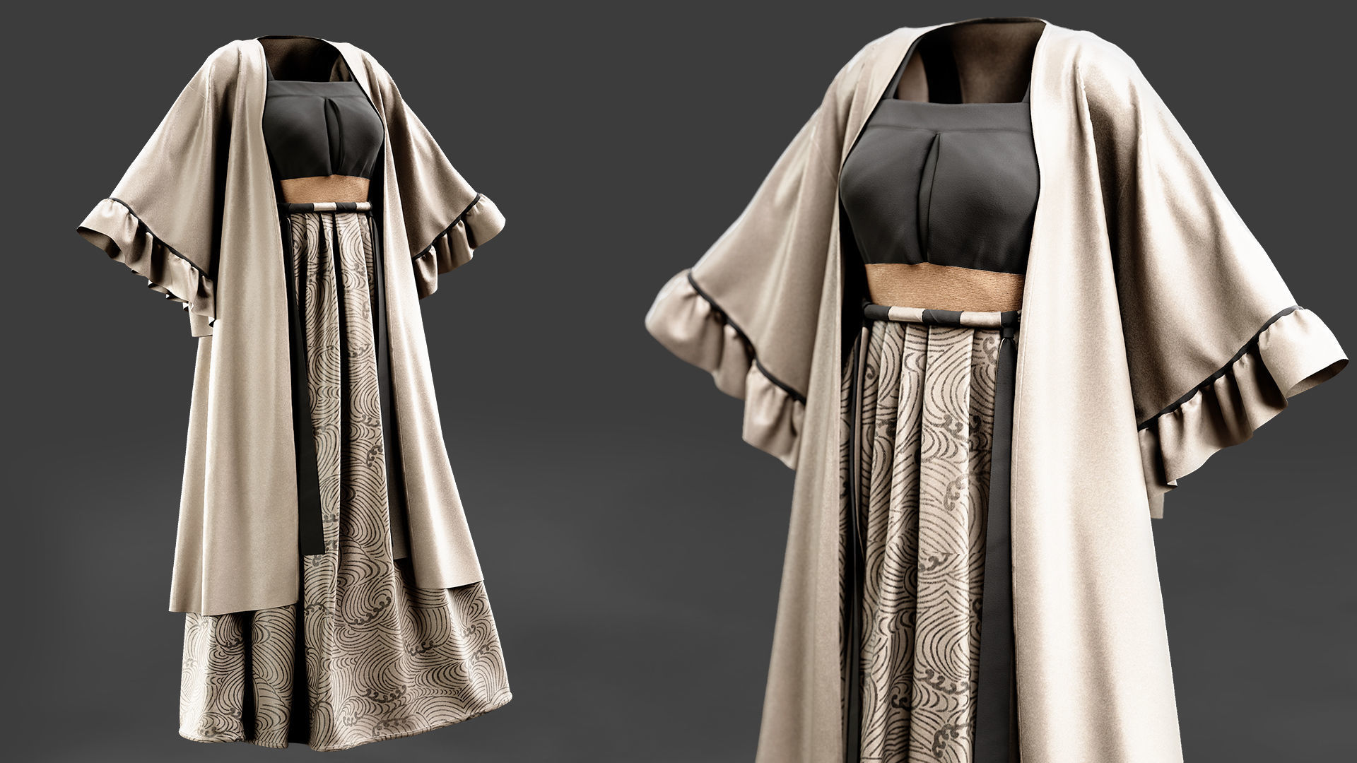 Hanfu Dress 3D model | CGTrader