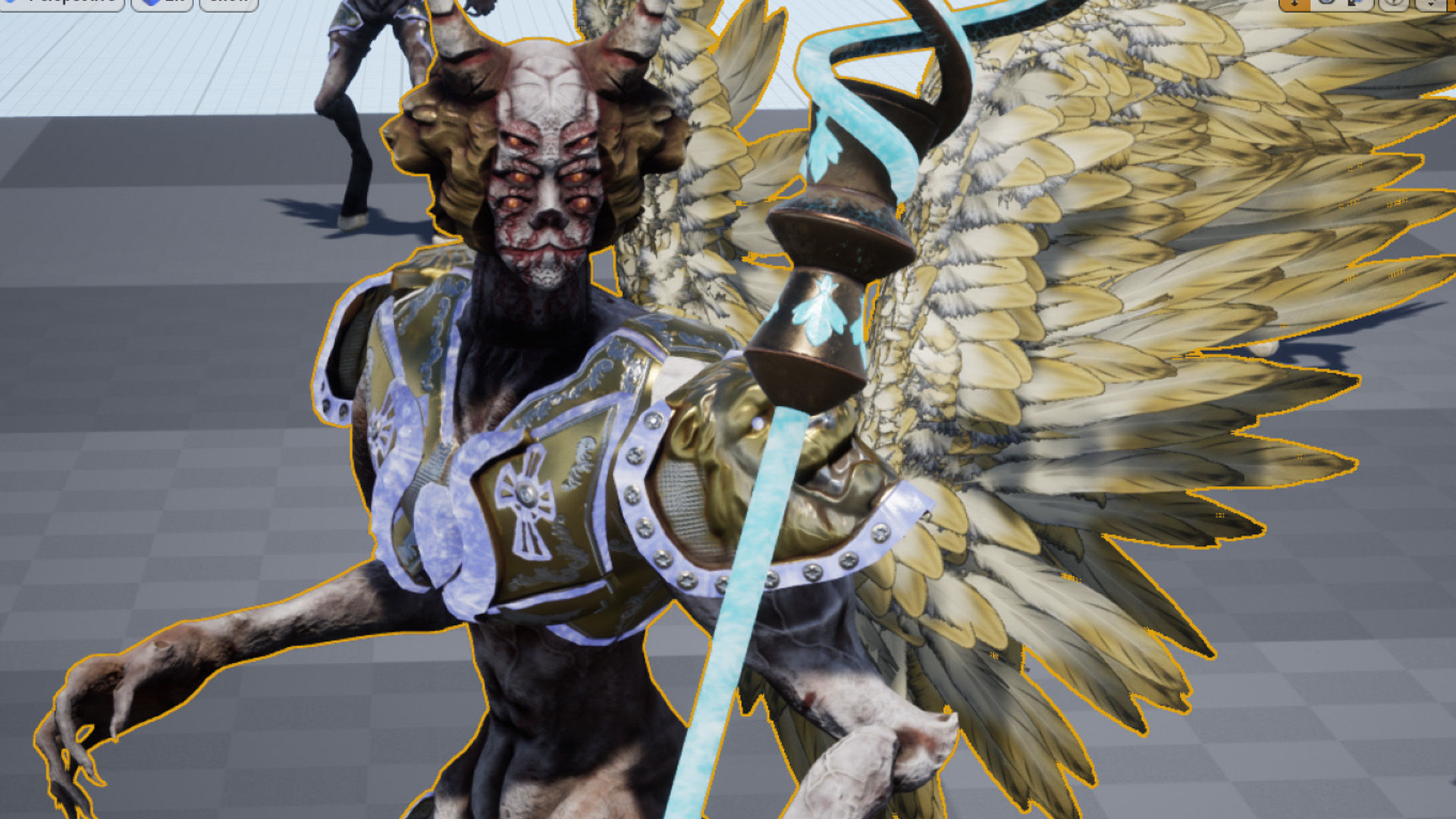 3D model Angel 02 Cherubim Low Poly 3D Model Game Ready VR / AR / low ...