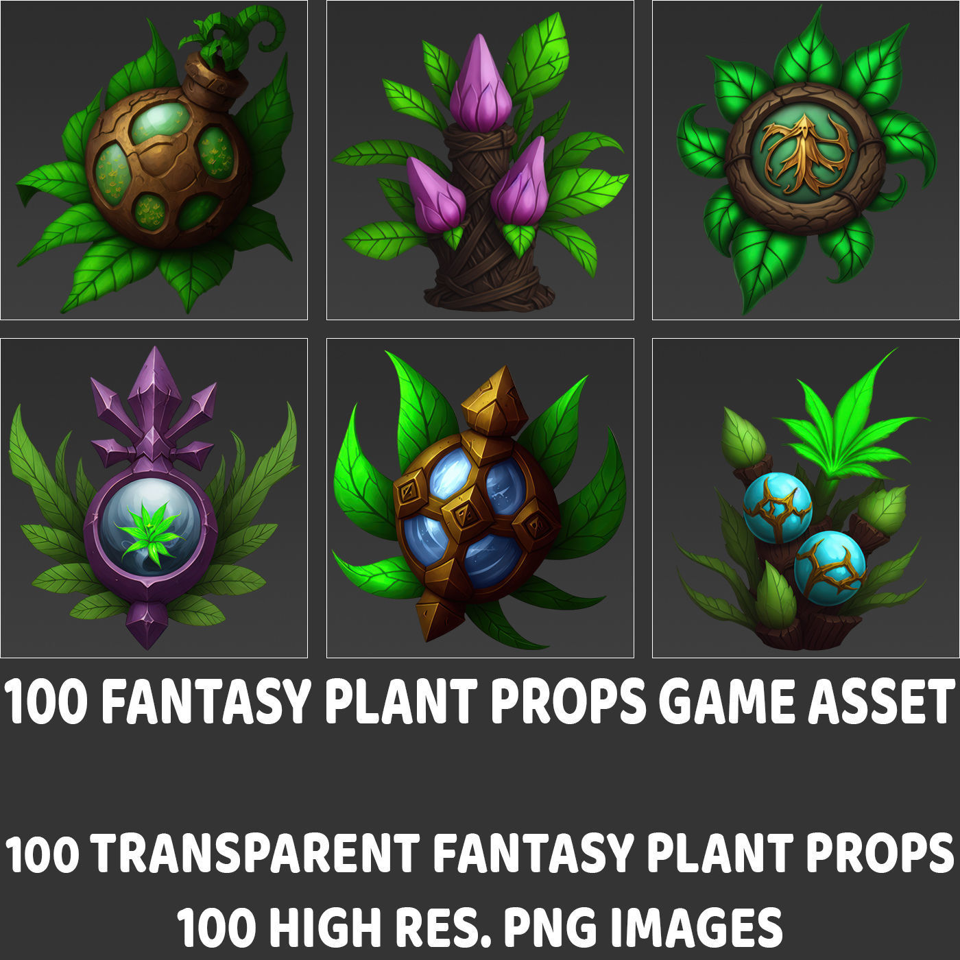 100 Fantasy Plant Props Game Asset Texture | CGTrader