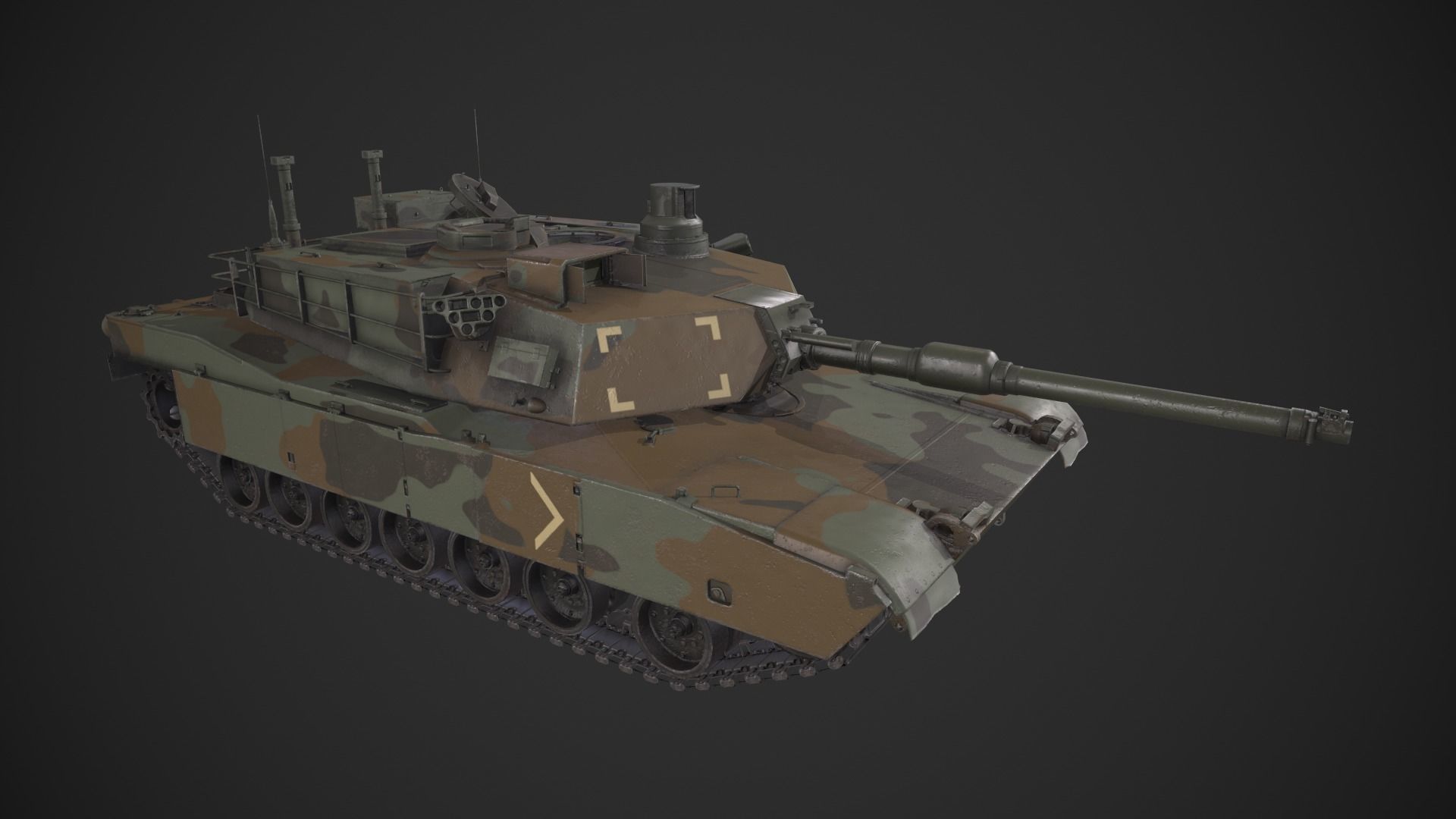3D model M1A2 Abrams Tank VR / AR / low-poly | CGTrader