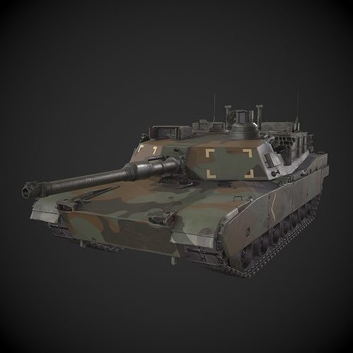 3D model M1A2 Abrams Tank VR / AR / low-poly | CGTrader
