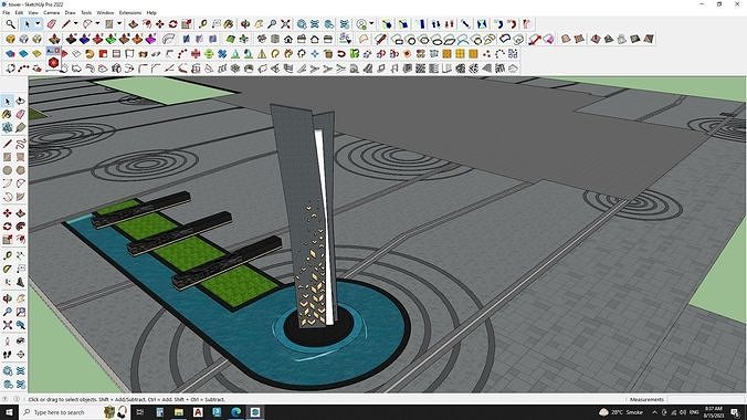 entrance landmark showcase 3D model | CGTrader