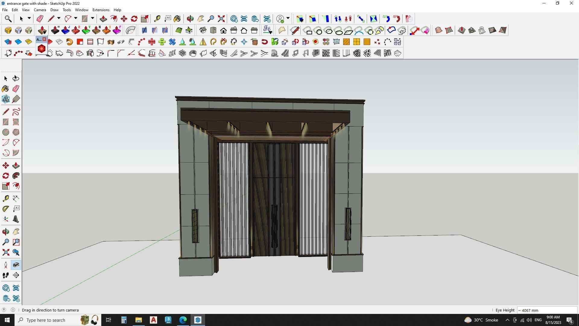 hotel Main entrance sketchup door 3D model | CGTrader