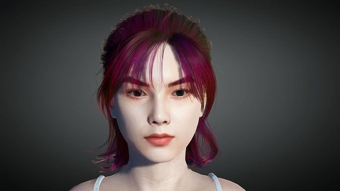 3D model Korean Female Character VR / AR / low-poly | CGTrader