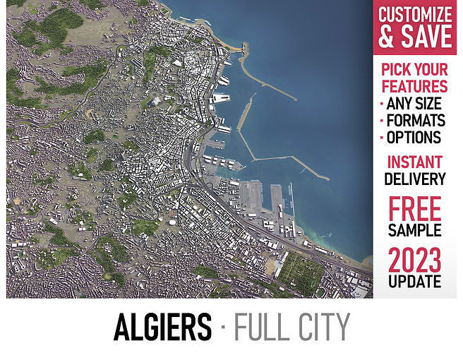 3D model Algiers - 3D City Model VR / AR / low-poly | CGTrader