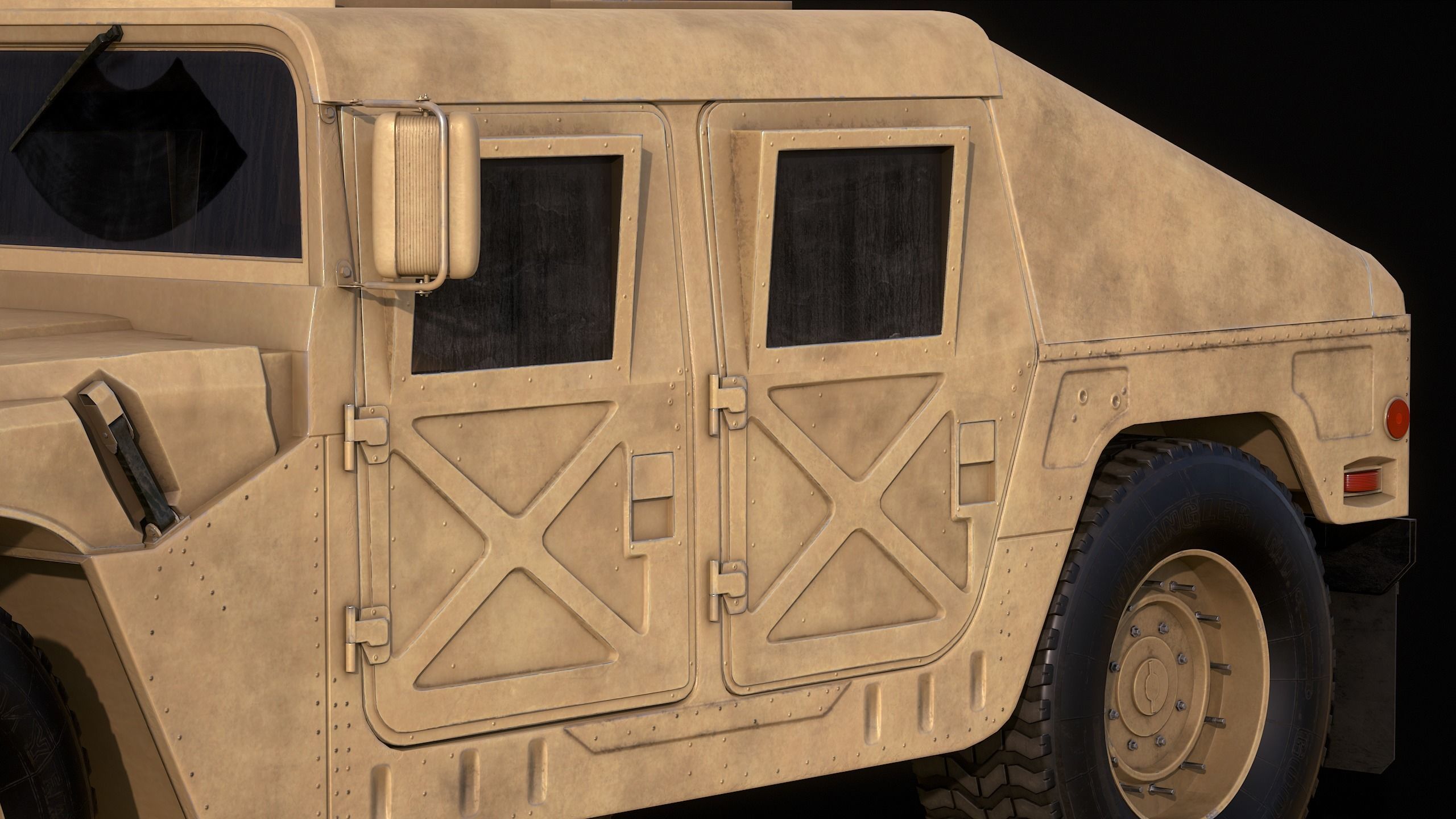 3D model HMMWV M-998M2 Humvee 3D-Model Game Ready VR / AR / low-poly ...