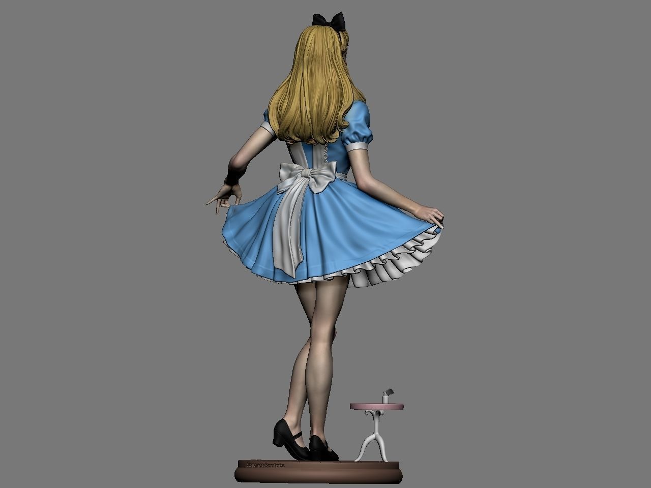 Alice in Wonderland 3D model 3D printable | CGTrader