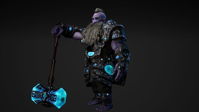 3D model Frost Dwarf VR / AR / low-poly | CGTrader