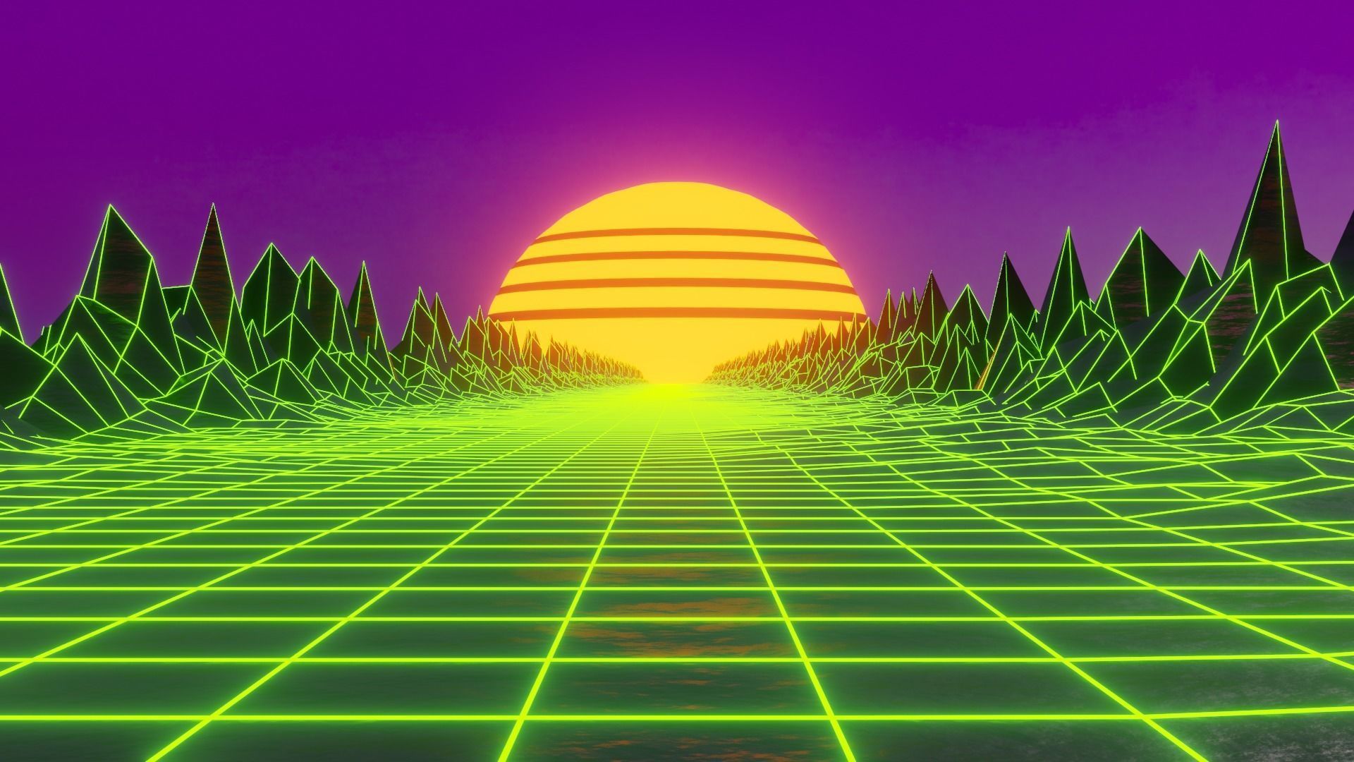3D model Retro 80s vaporwave synthwave animation Low-poly 3D VR AR VR / AR / low-poly | CGTrader