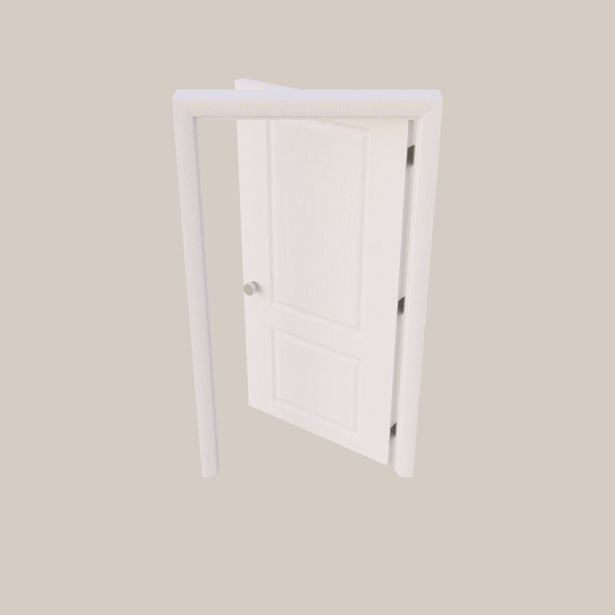 Two Panel Interior Door 3D model | CGTrader