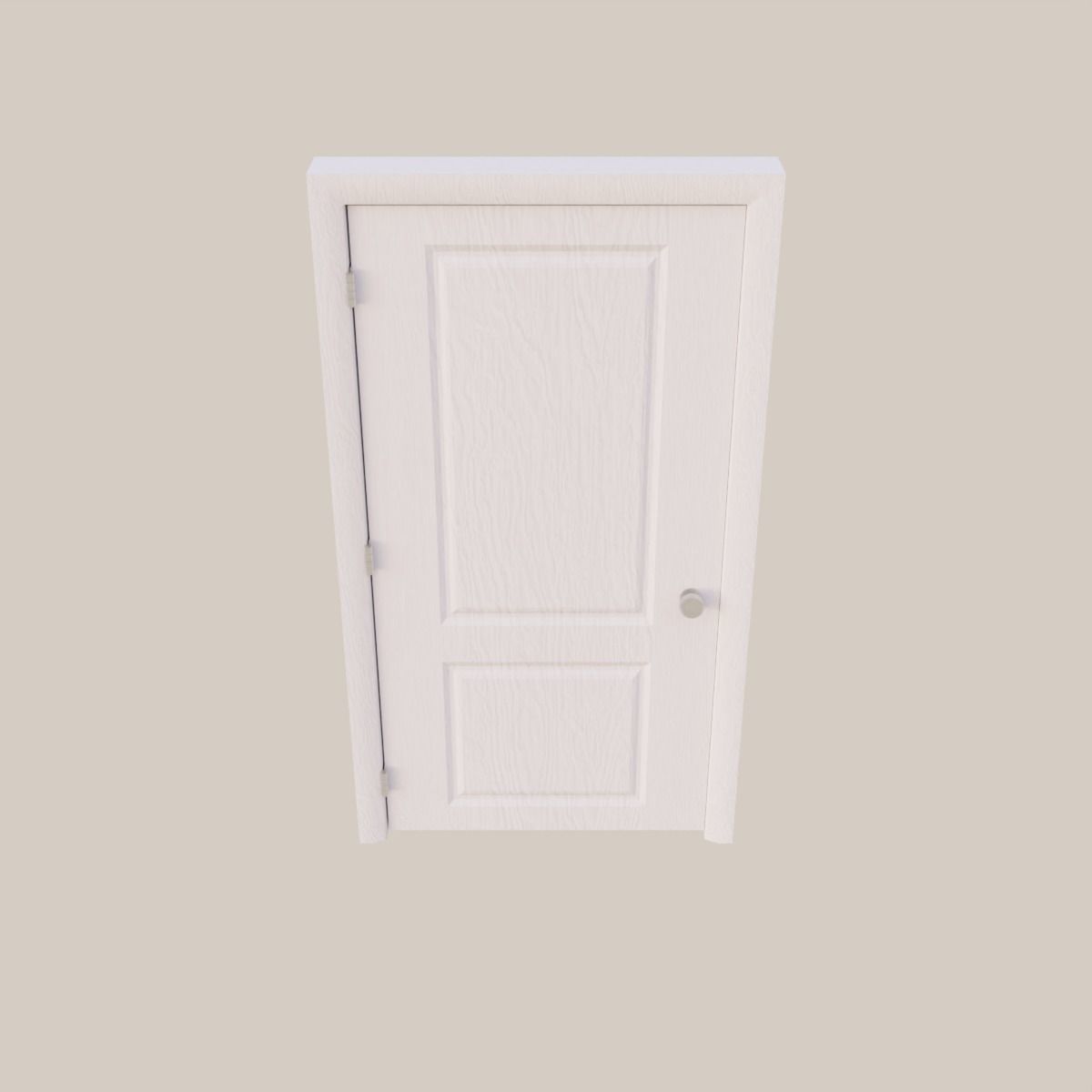 Two Panel Interior Door 3D model | CGTrader
