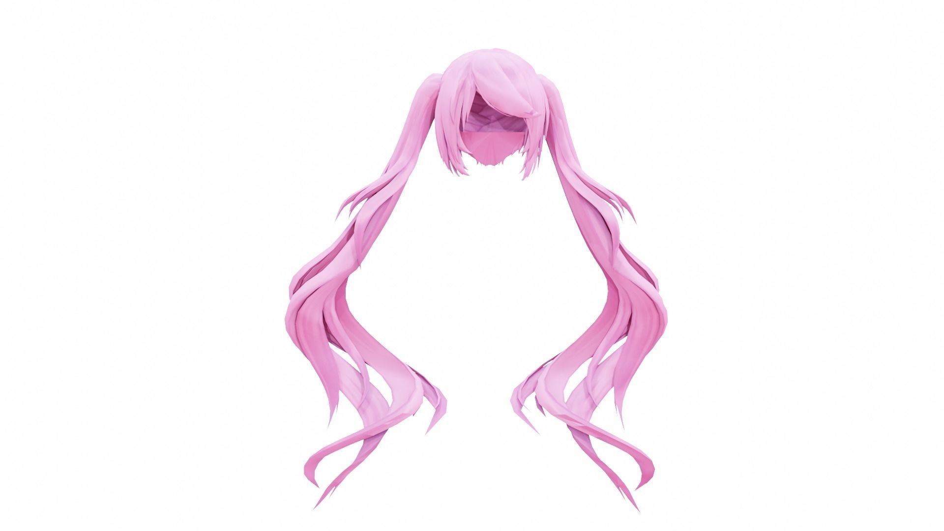 Female Anime Hairstyle Collection 3D model rigged | CGTrader