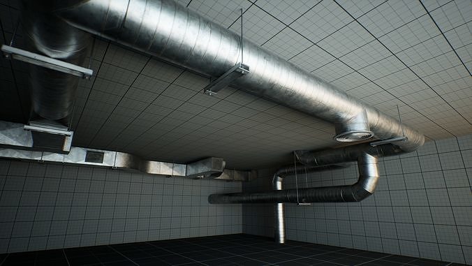 3D model Modular Air Duct System VR / AR / low-poly | CGTrader