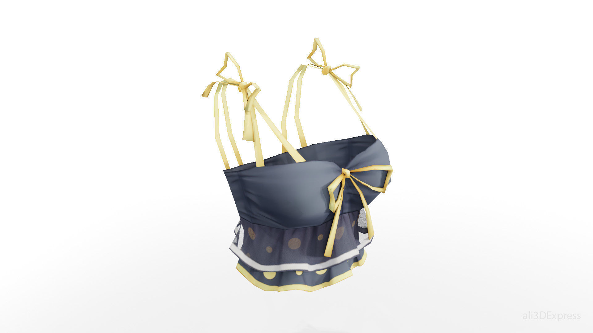 Cute Stylized Frilly Crop Top 3D model rigged | CGTrader