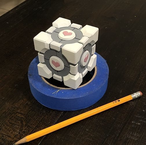 Portal Companion Cube 3D model 3D printable | CGTrader