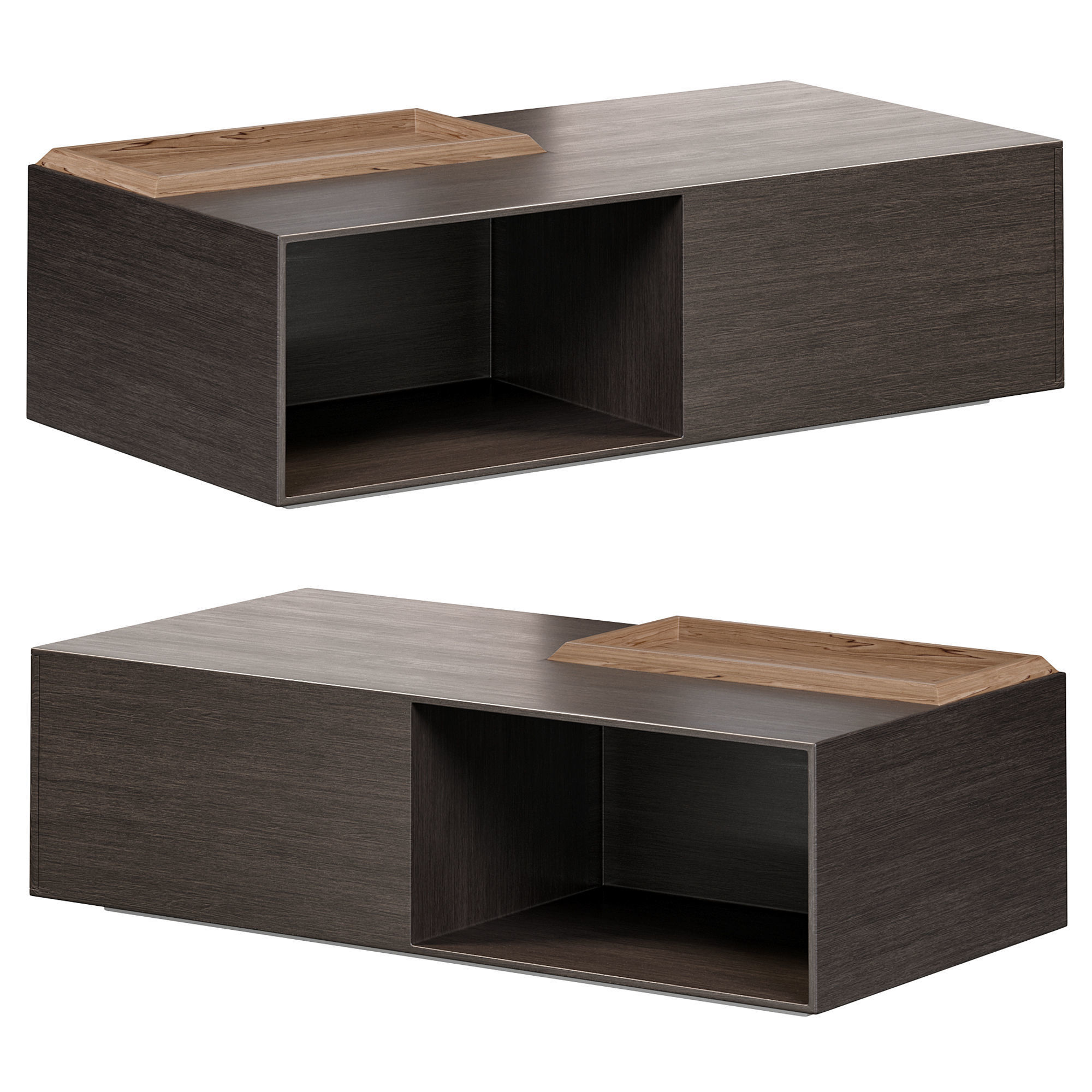 Rectangular wood coffee table by Homary 3D model | CGTrader