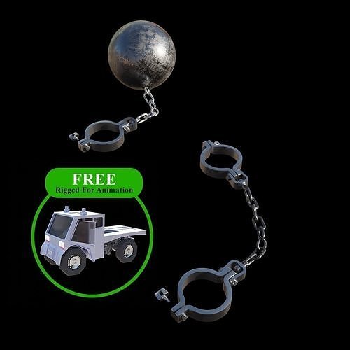 3D model Leg Shackles And Ball Shackle Cuff VR / AR / low-poly | CGTrader