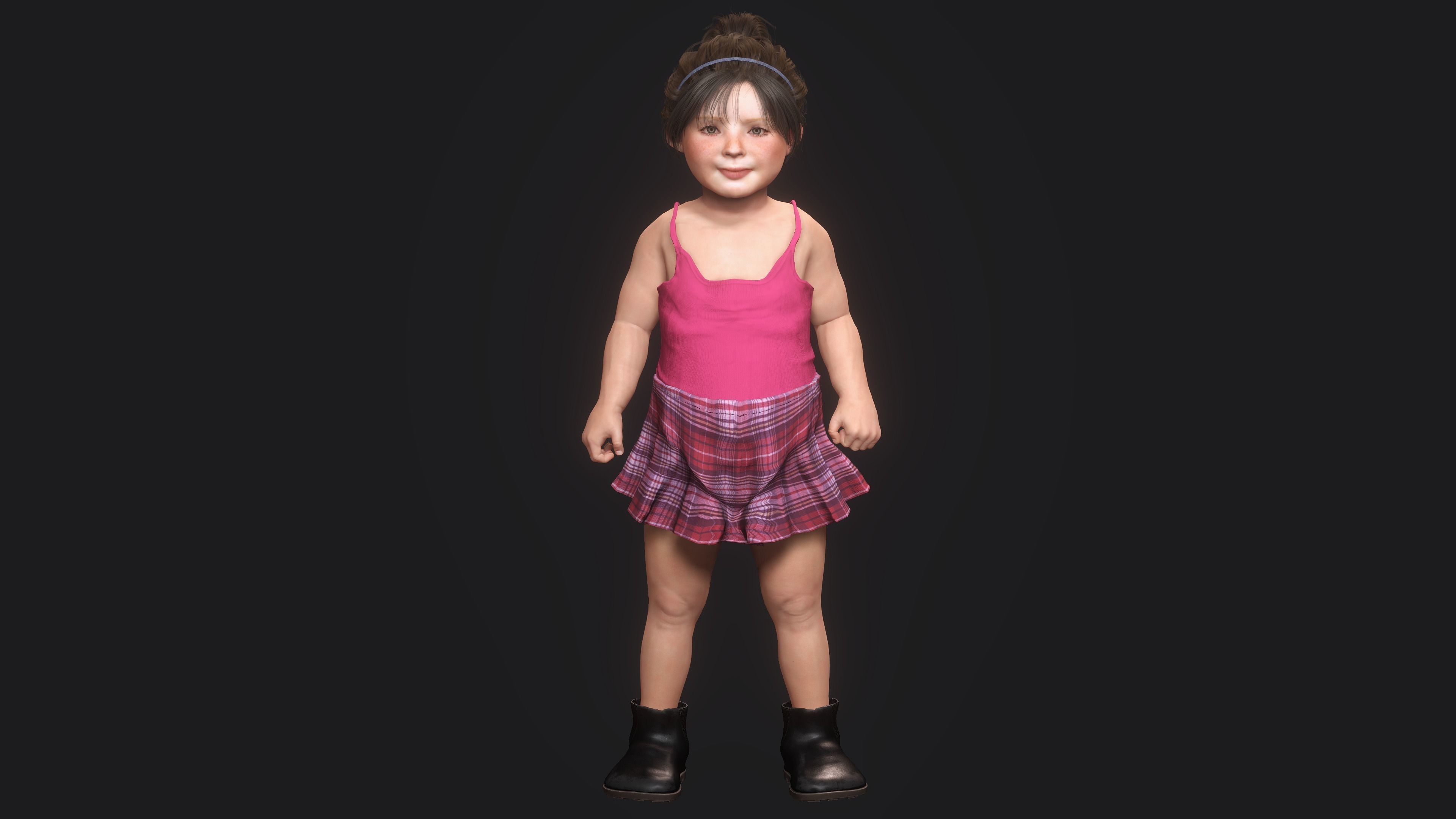 3D model AAA 3D REALISTIC CHARACTER-EUROPEAN TODDLER or LITTLE GIRL 01 ...