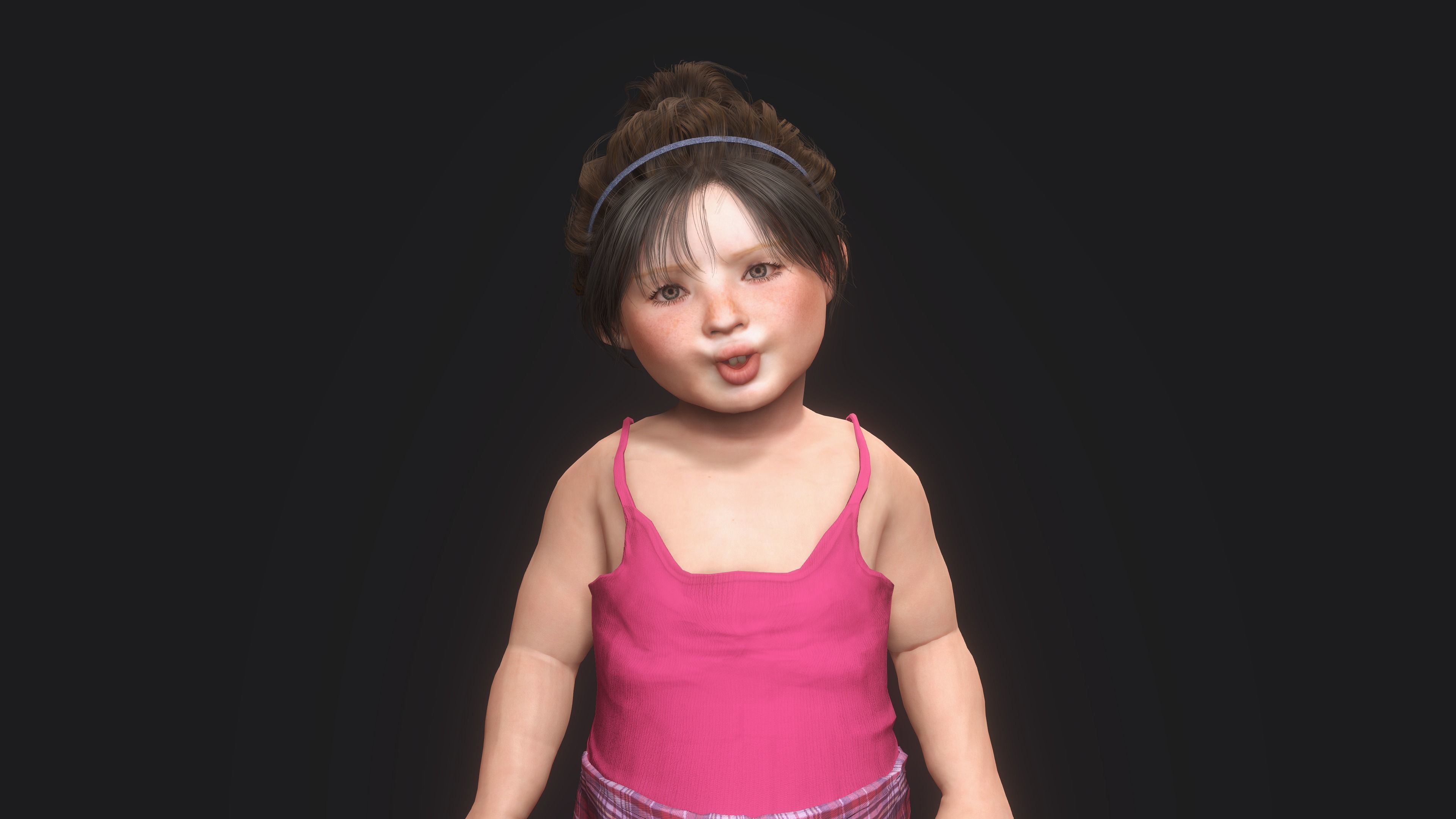 3D model AAA 3D REALISTIC CHARACTER-EUROPEAN TODDLER or LITTLE GIRL 01 ...