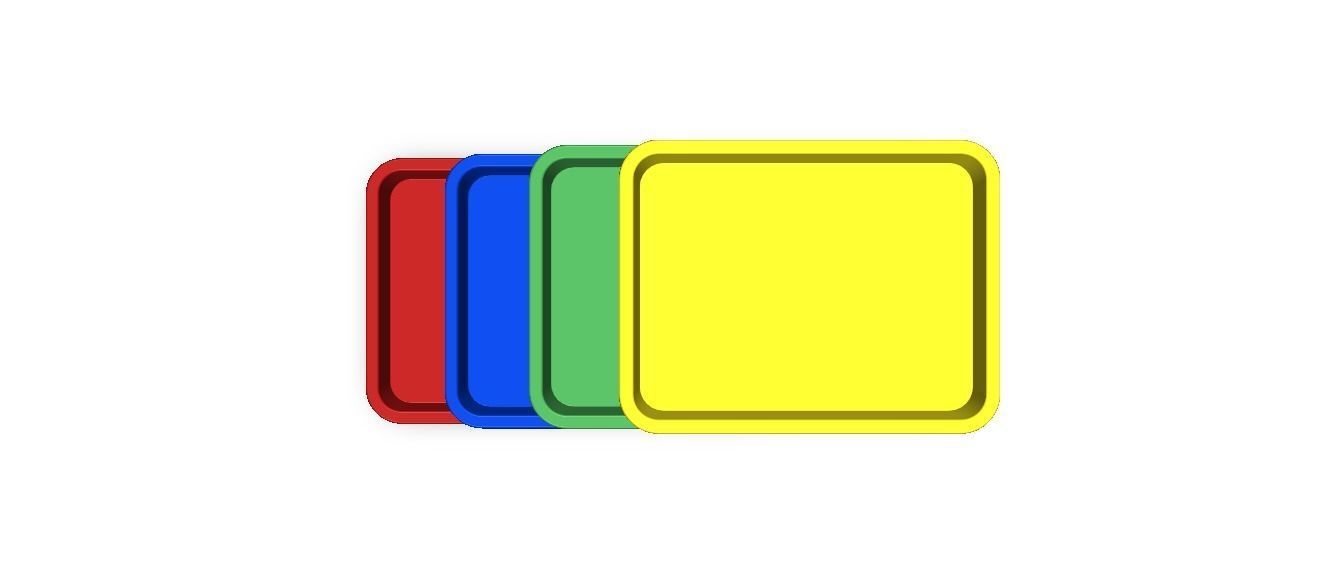 Rectangular Plastic Tray 30 Cms X 40 Cms X 8 Cms 3D model | CGTrader