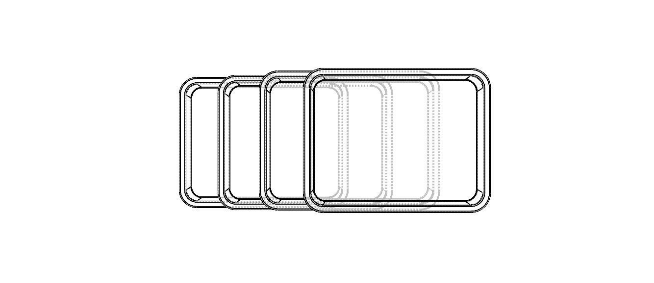 Rectangular Plastic Tray 30 Cms X 40 Cms X 8 Cms 3D model | CGTrader