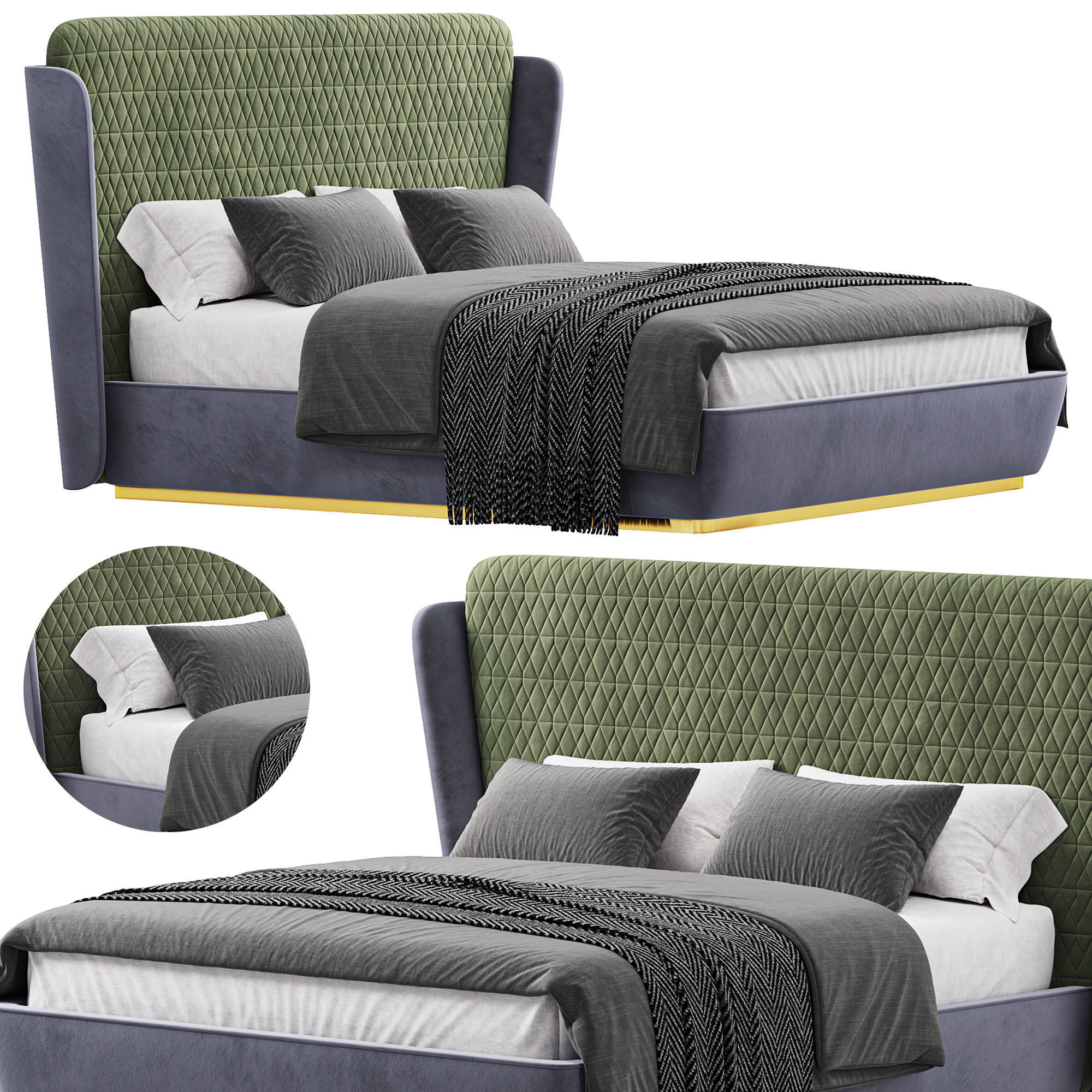 Janet Bed By Opera Contemporary 3D model | CGTrader