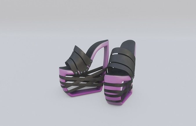 3D model Fujiko Shoes Wedge V2 VR / AR / low-poly | CGTrader