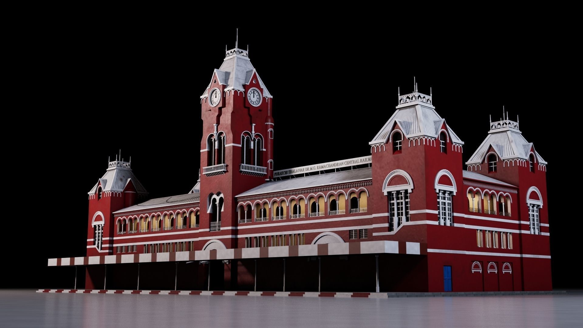 Chennai Central Railway Station - 3D Model 3D model | CGTrader